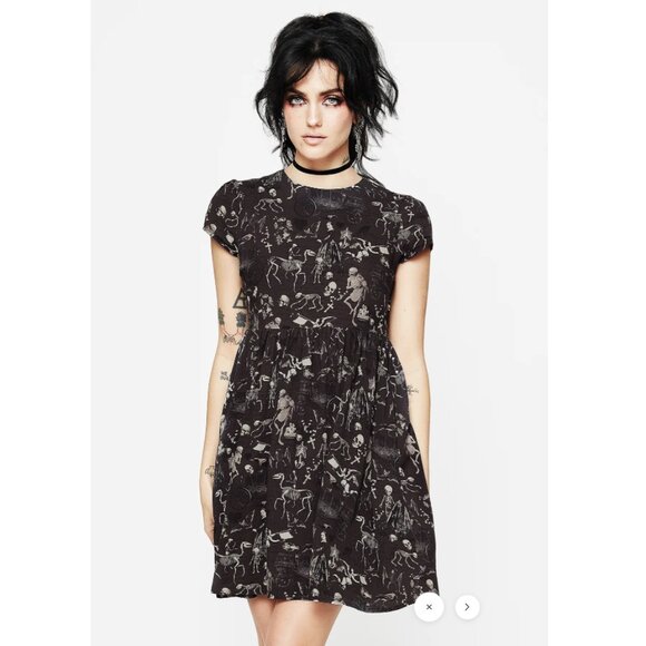 Disturbia | Dresses | Disturbia Melancholia Victorian Skeleton Print ...